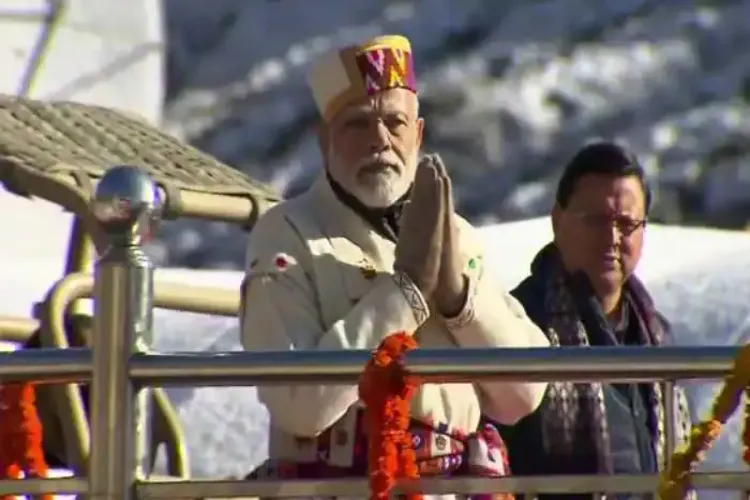 At village bordering China, PM Modi pitches for 'Vocal for Local'