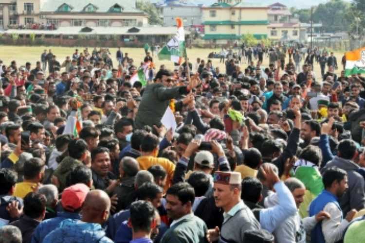 Congress nears 40-seat mark in 68-member Himachal Assembly