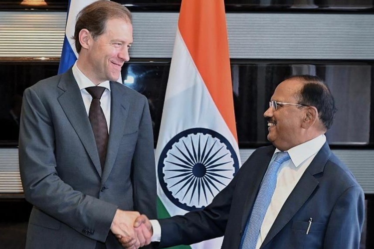 NSA Ajit Doval meets Russian Dy PM Manturov NSA Ajit Doval meets Russian Dy PM Manturov