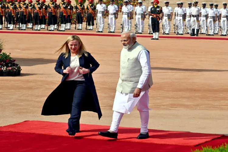 Italian Prime Minister Giorgia Meloni arrives in India for G20 Summit
