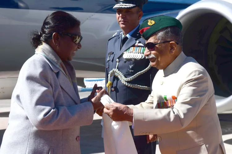 President Murmu arrives in Leh; to attend Ladakh Foundation Day