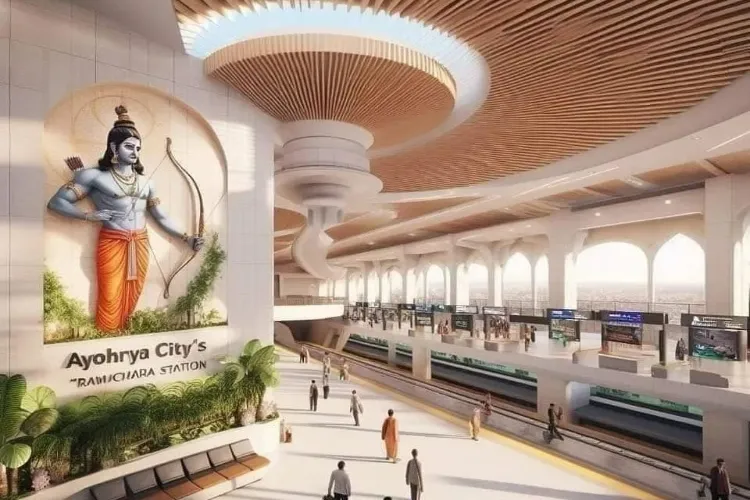 Ayodhya railway station is being remodelled with a touch of mythology