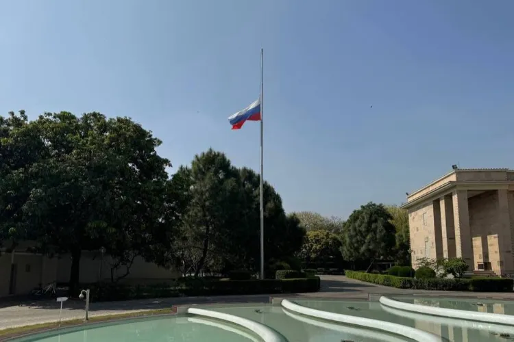 Russian embassy in New Delhi flies national flag half-mast after Moscow ...
