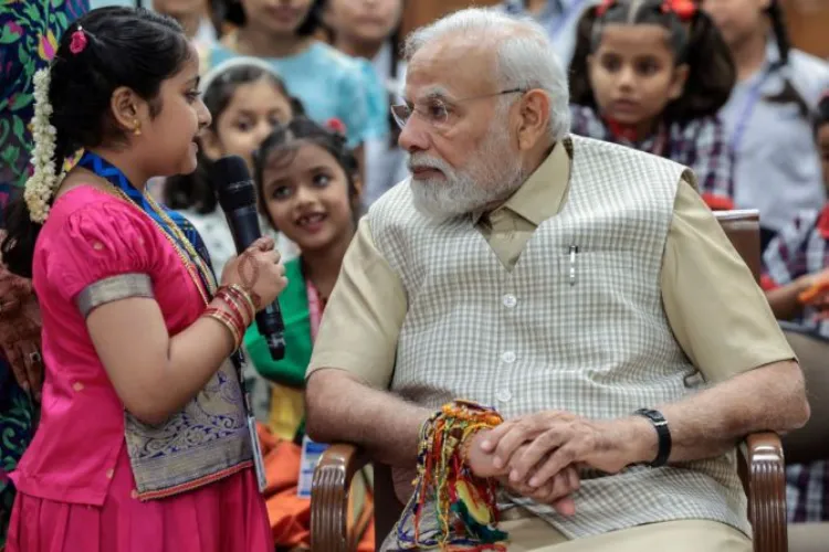 PM Modi celebrates Raksha Bandhan with Delhi schoolgirls