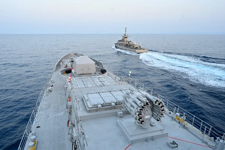 INS Tamal holds passage exercise with Hellenic Navy’s HR Ritsos off Greece