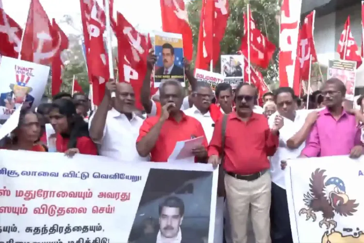 CPI protests US actions in Venezuela near Chennai consulate